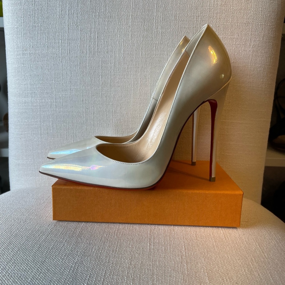 Christian Louboutin So Kate 120mm In White Iridescent… - Gem